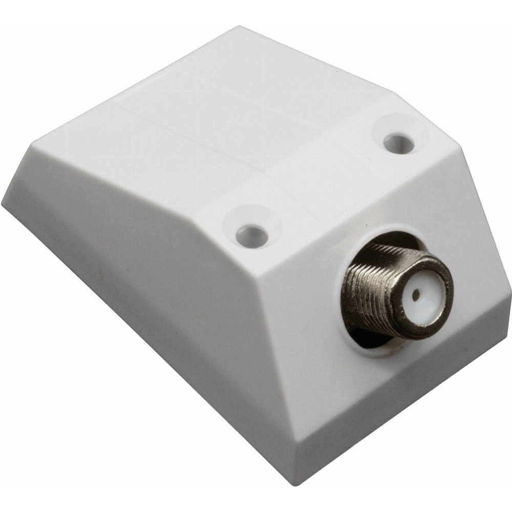 White Single F-Type Surface Mount Outlet Box | Blake UK - Blake UK