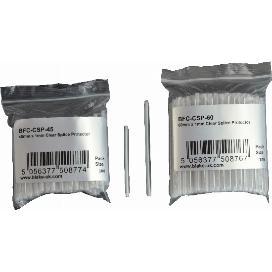 60mm x 1mm Clear Splice Protector (Box of 100) | Blake UK - Blake UK