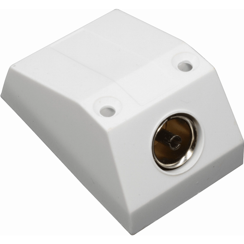 White Single IEC-Type Surface Mount Outlet Box | Blake UK - Blake UK