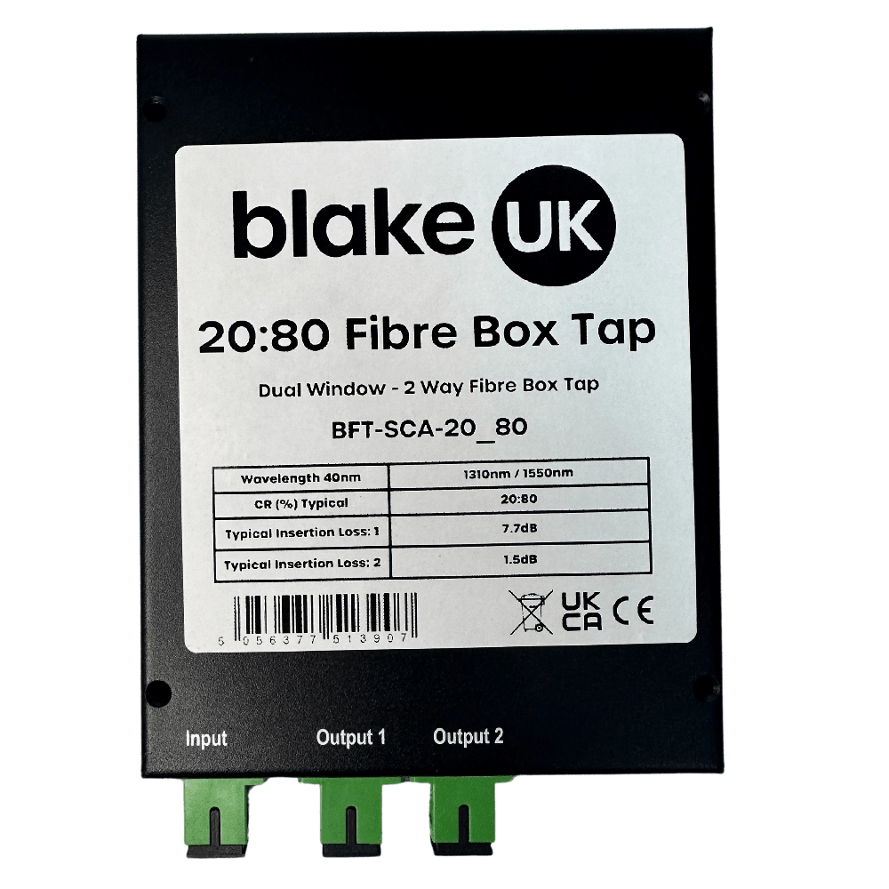 Fibre Optic Box Tap for Light Distribution 20/80 | Blake UK - Blake UK