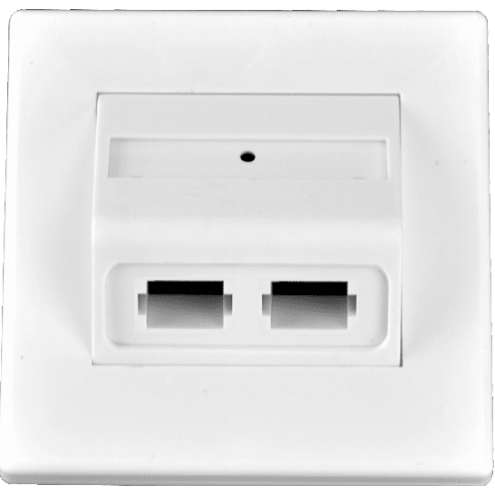 2 Way Fibre Optic Wall Outlet Box Plate | Blake UK - Blake UK