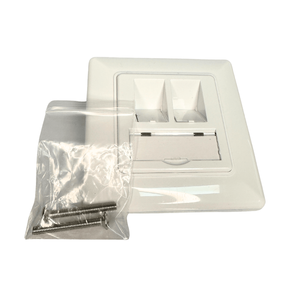 2 Way Outlet Plate Keystone for Patch Panel | Blake UK - Blake UK