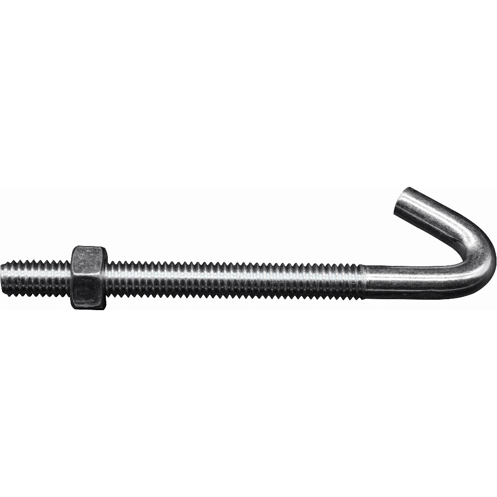 5.5 x 3/8 Bright Zinc Plated J Bolt and Washers | Blake UK - Blake UK
