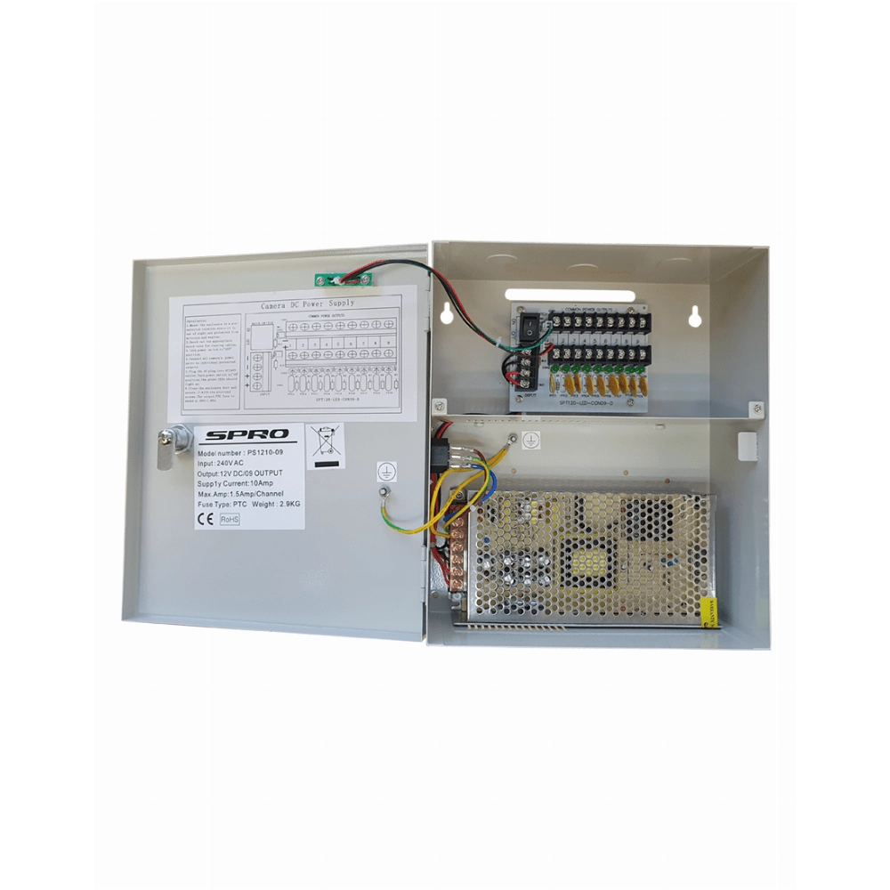 SPRO 9-Way 10A Wall Mountable Box PSU | Blake UK - Blake UK