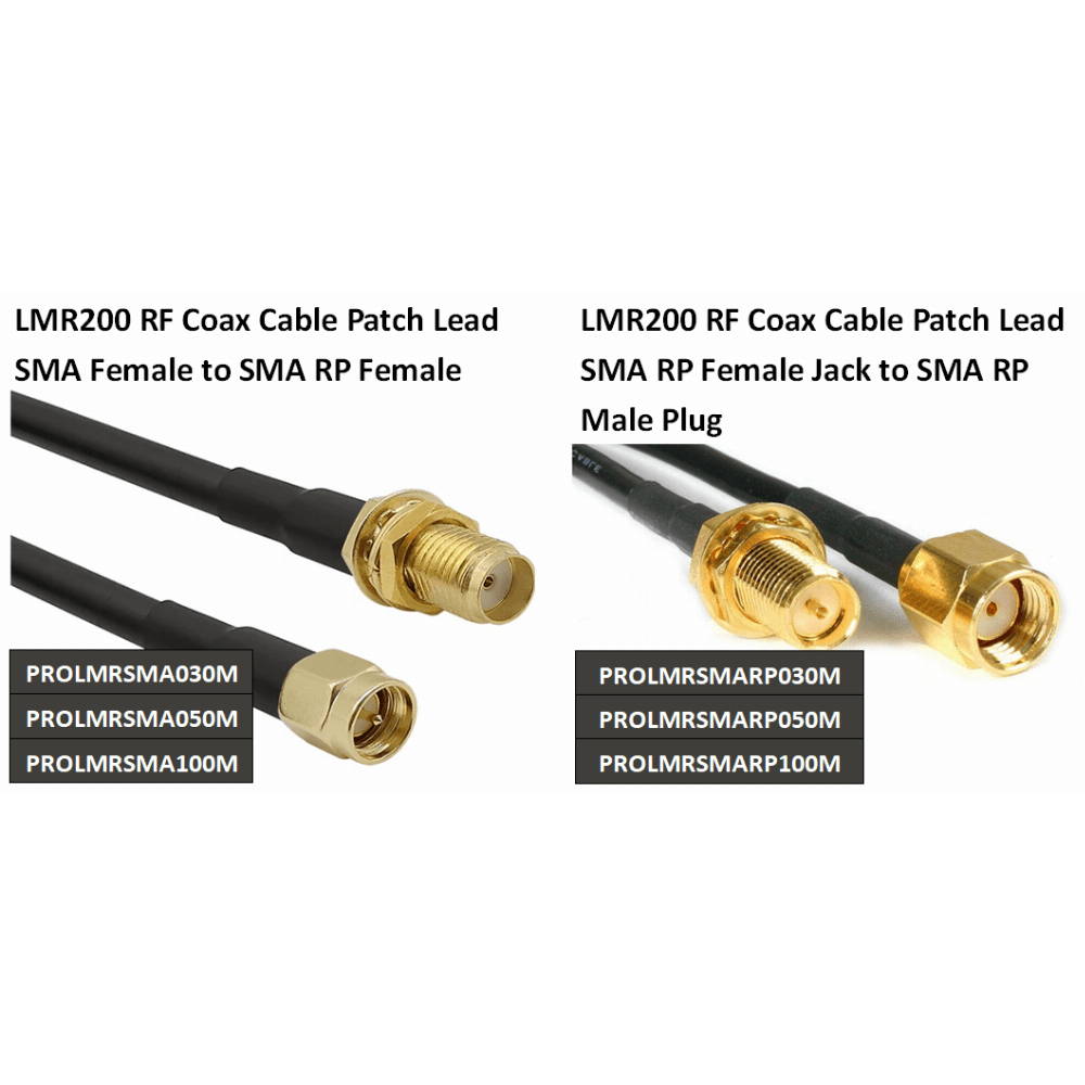 10m Patch Lead SMA Female Jack to SMA Male Plug | PROception - Blake UK