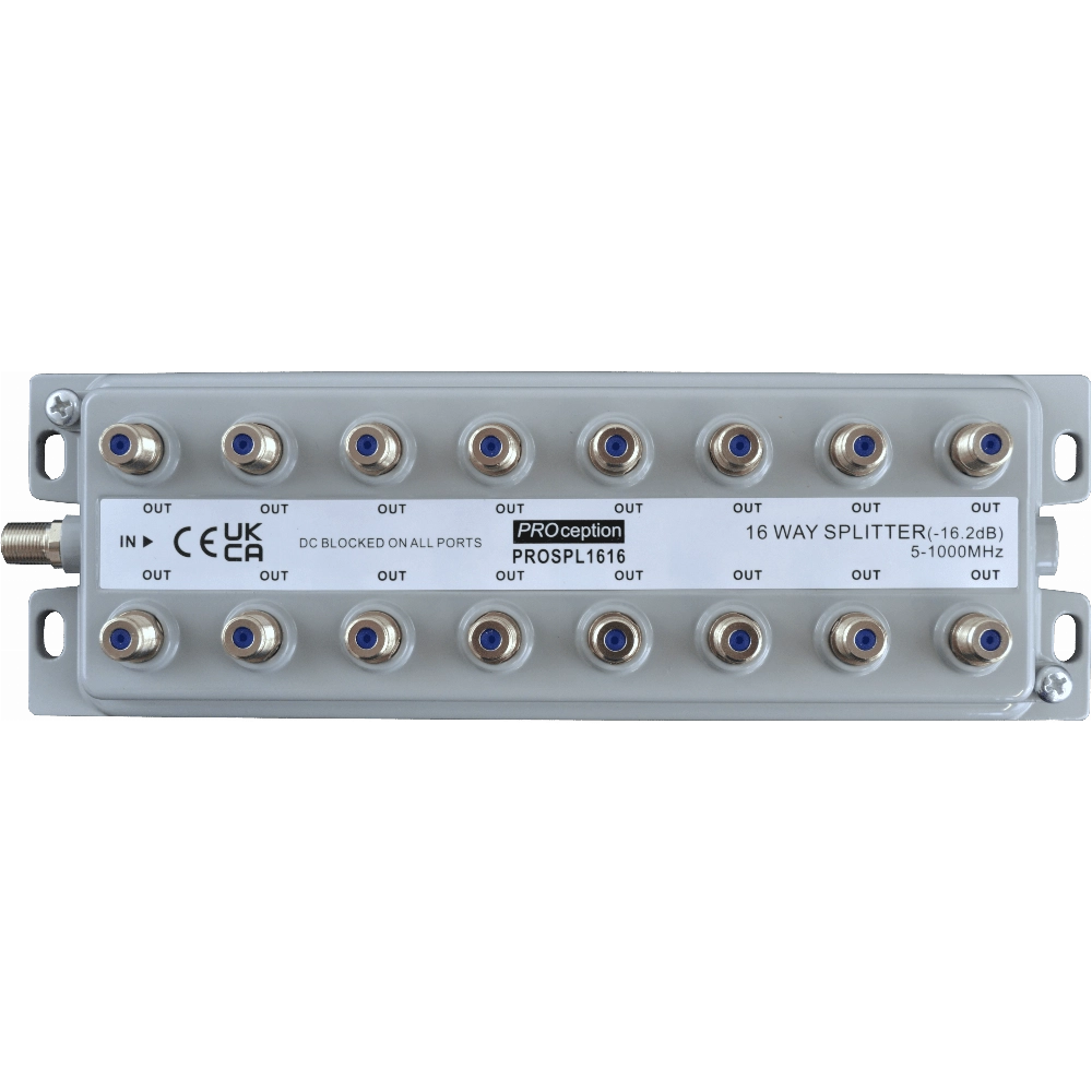 16 Way F-Type Splitter DC Blocked to Split Aerial | Blake UK - Blake UK