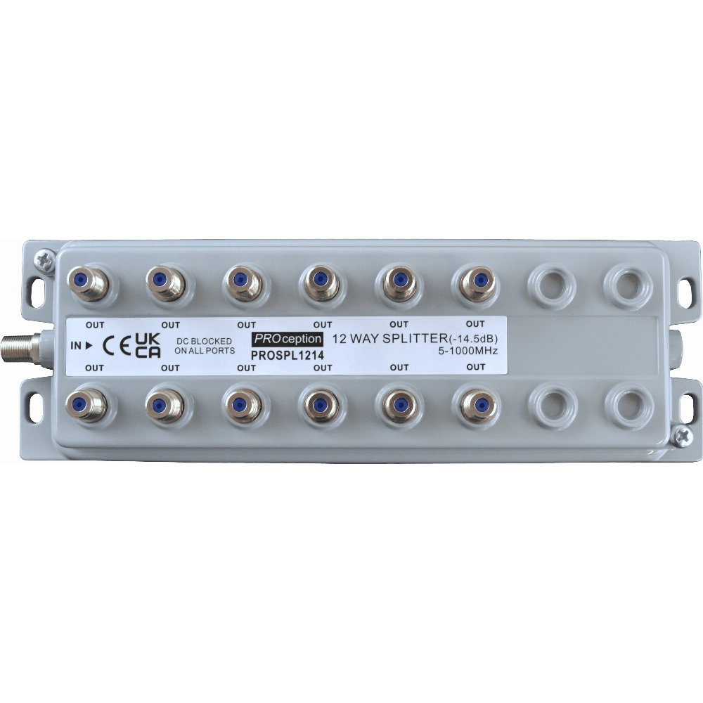 12 Way F-Type Splitter DC Blocked to Split Aerial | Blake UK - Blake UK