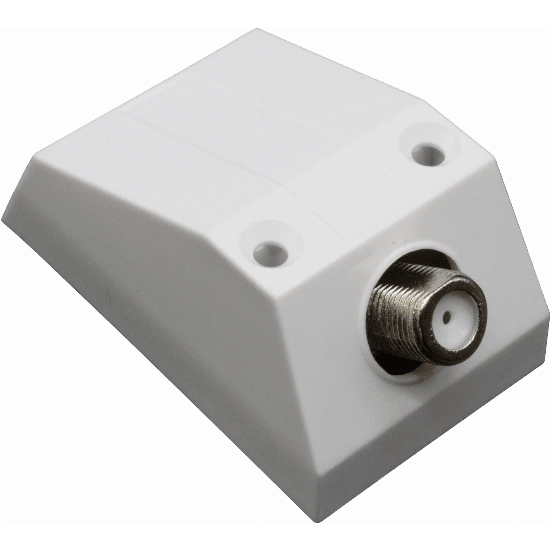 White Single F-Type Surface Mount Outlet Box | Blake UK - Blake UK