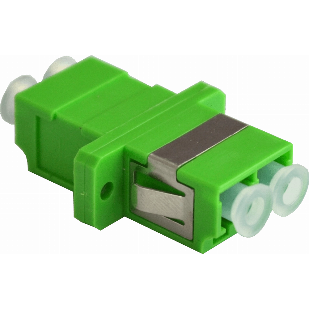 Green Duplex LC/APC Fibre Adaptor with Flange | Blake UK - Blake UK