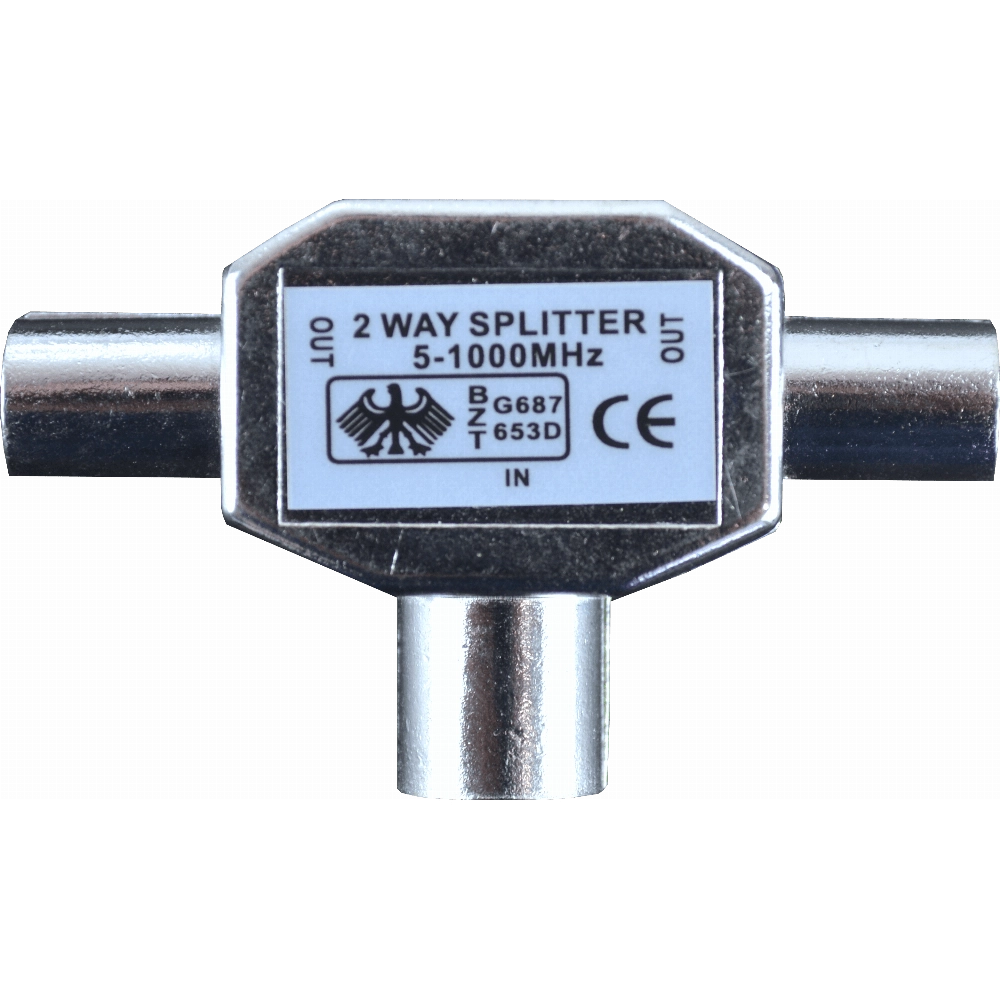 2 Way T Splitter, IEC Female to Two IEC Male | Blake UK - Blake UK