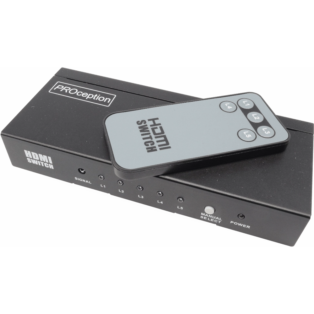 5 Way Remote Control HDMI Switch - Blake UK