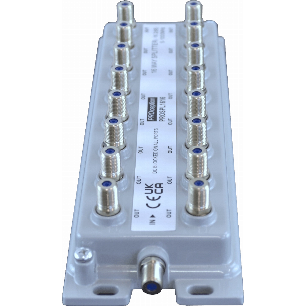16 Way F-Type Splitter DC Blocked to Split Aerial | Blake UK - Blake UK