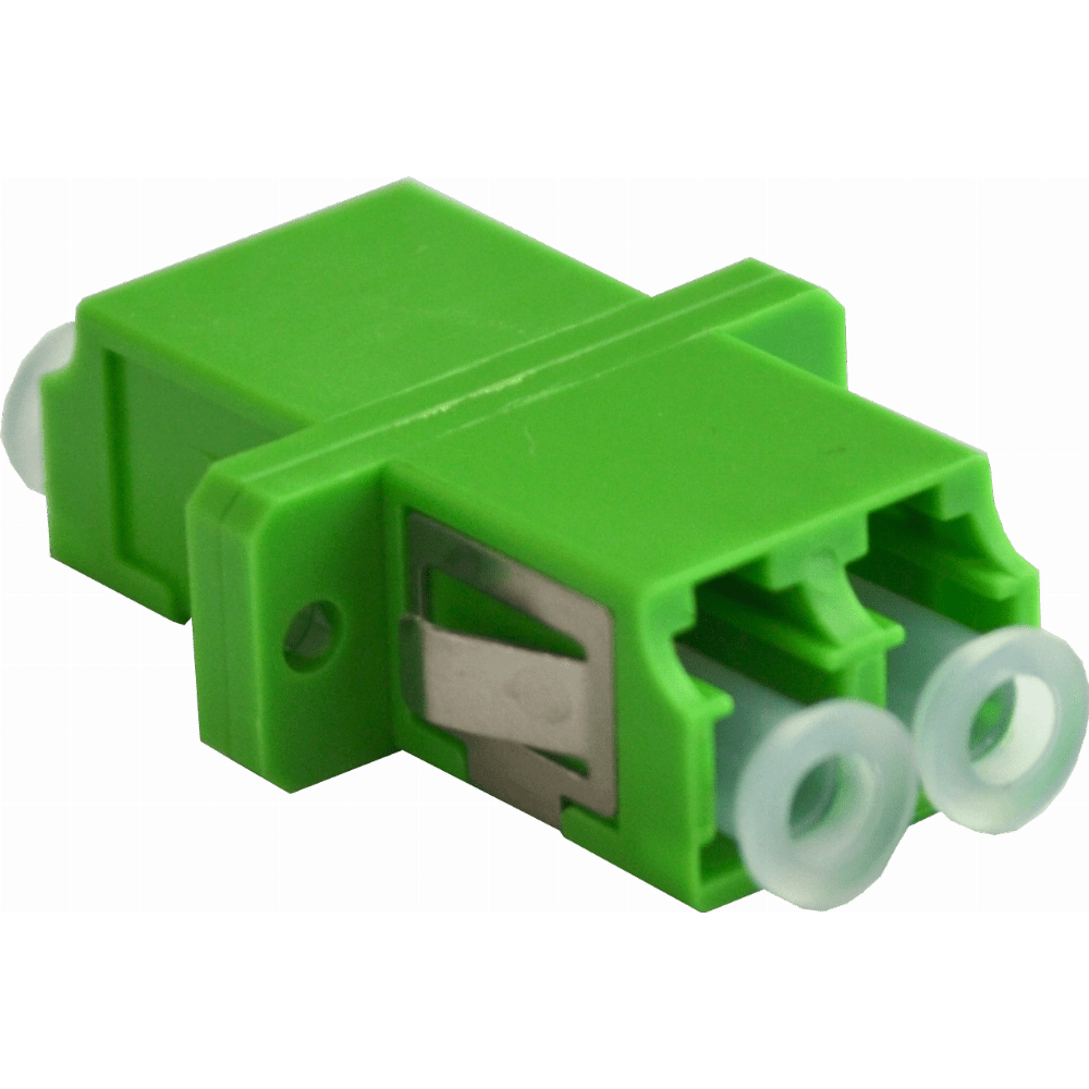 Green Duplex LC/APC Fibre Adaptor with Flange | Blake UK - Blake UK