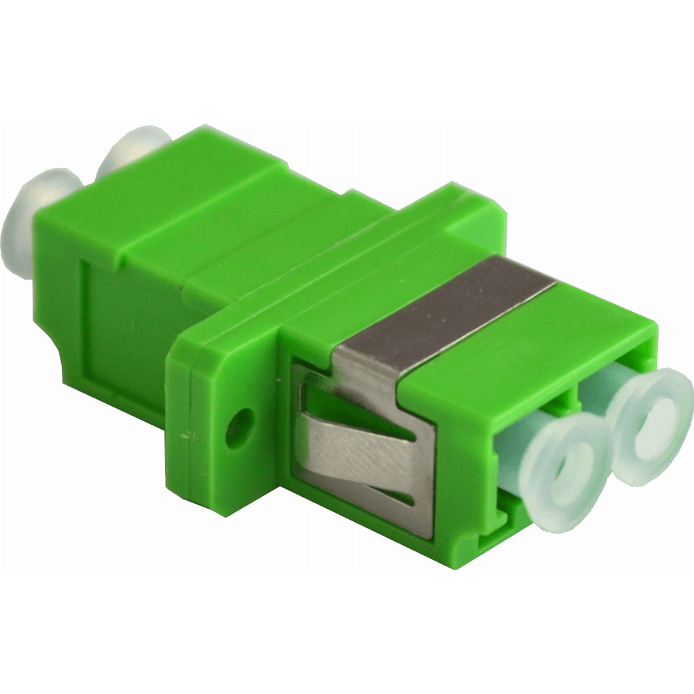 Green Duplex LC/APC Fibre Adaptor with Flange | Blake UK - Blake UK