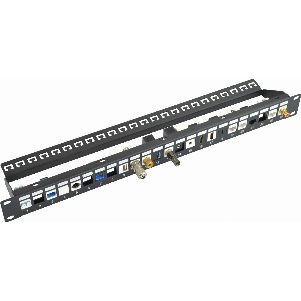 24 Port Keystone Multimedia Patch Panel | Blake UK - Blake UK