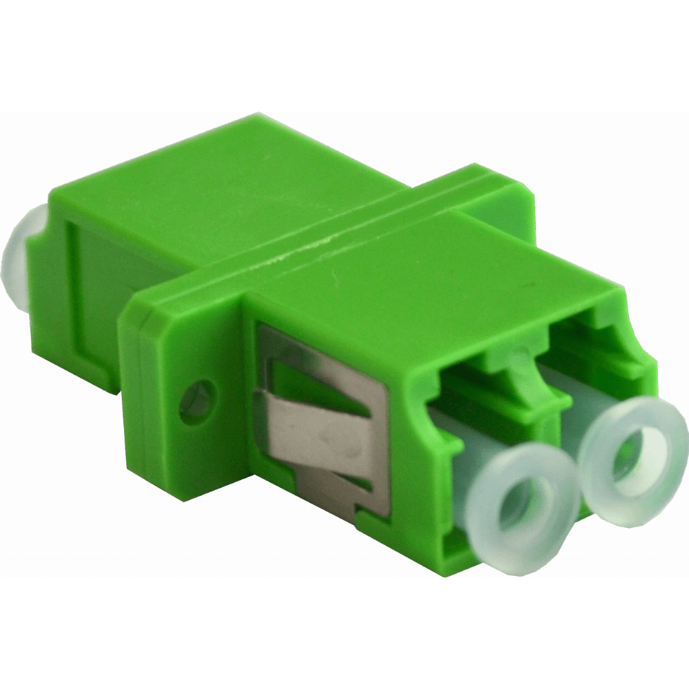 Green Duplex LC/APC Fibre Adaptor with Flange | Blake UK - Blake UK