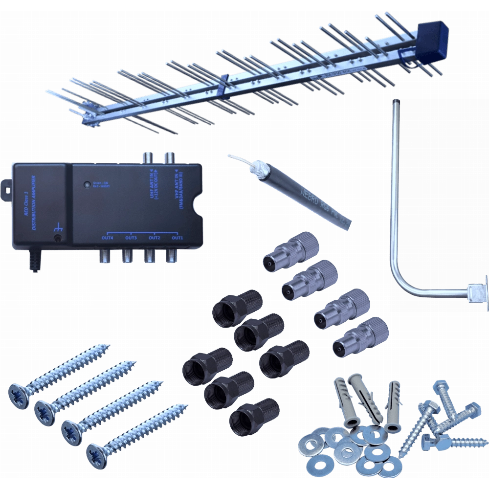Aerial Fixing Kit For Loft Mounting - Up To 4 TVs - Blake UK