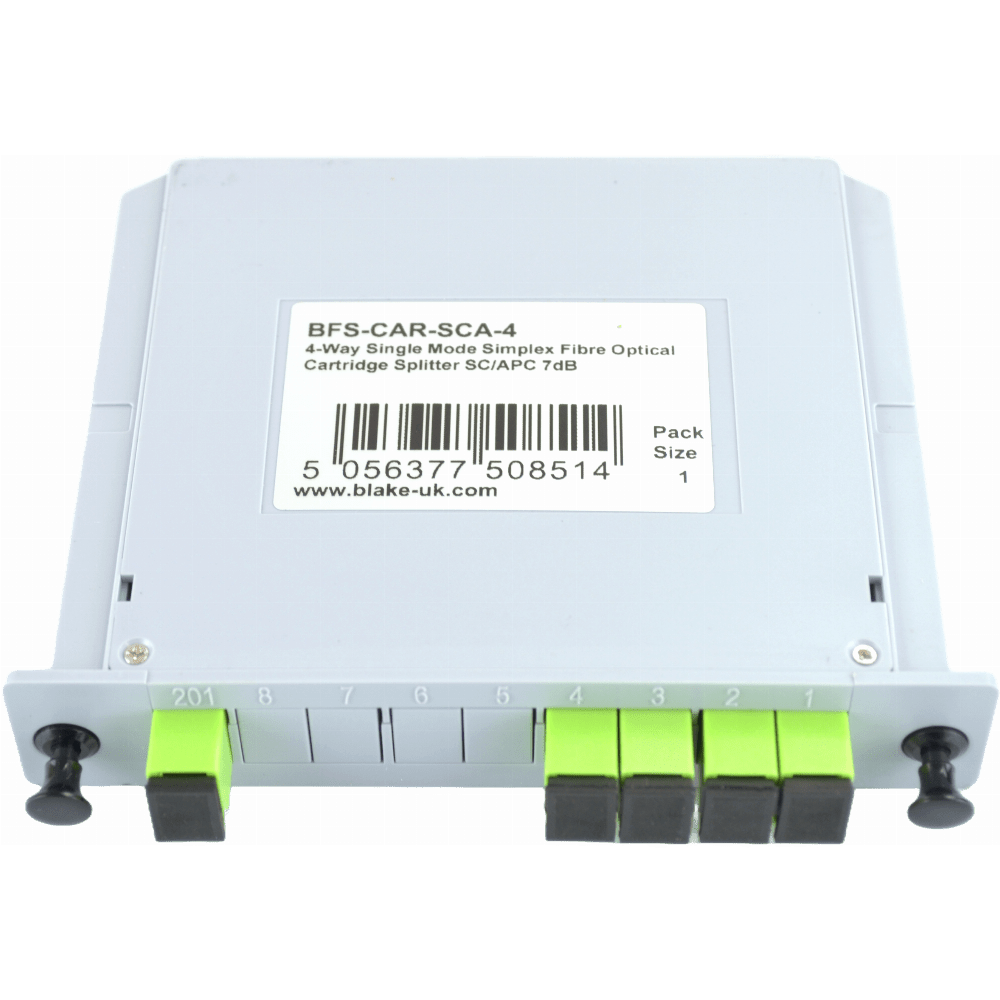 4 Way Fibre Optical Cartridge Splitter Simplex | Blake UK - Blake UK