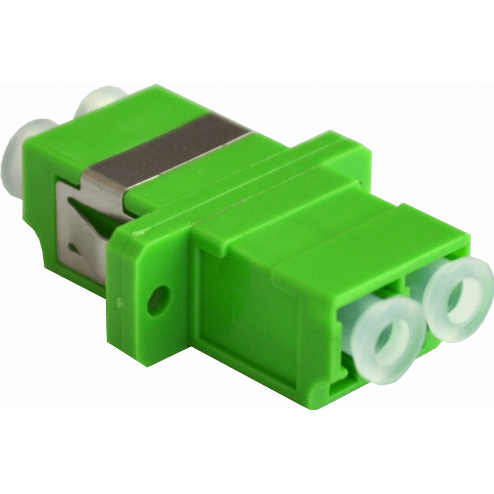 Green Duplex LC/APC Fibre Adaptor with Flange | Blake UK - Blake UK