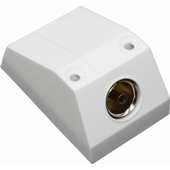 White Single IEC-Type Surface Mount Outlet Box | Blake UK - Blake UK