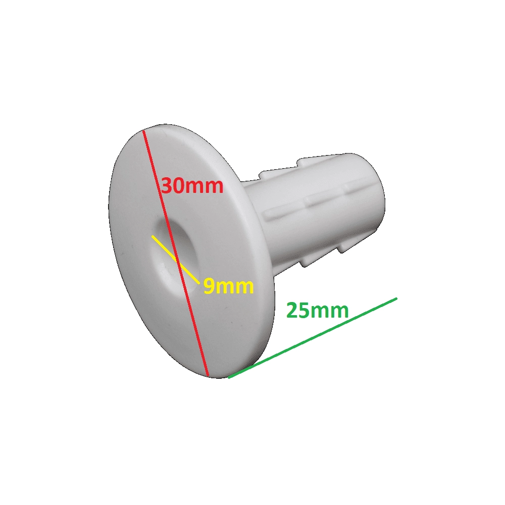 Single Cable White Plastic Hole Tidy Plug | Blake UK - Blake UK