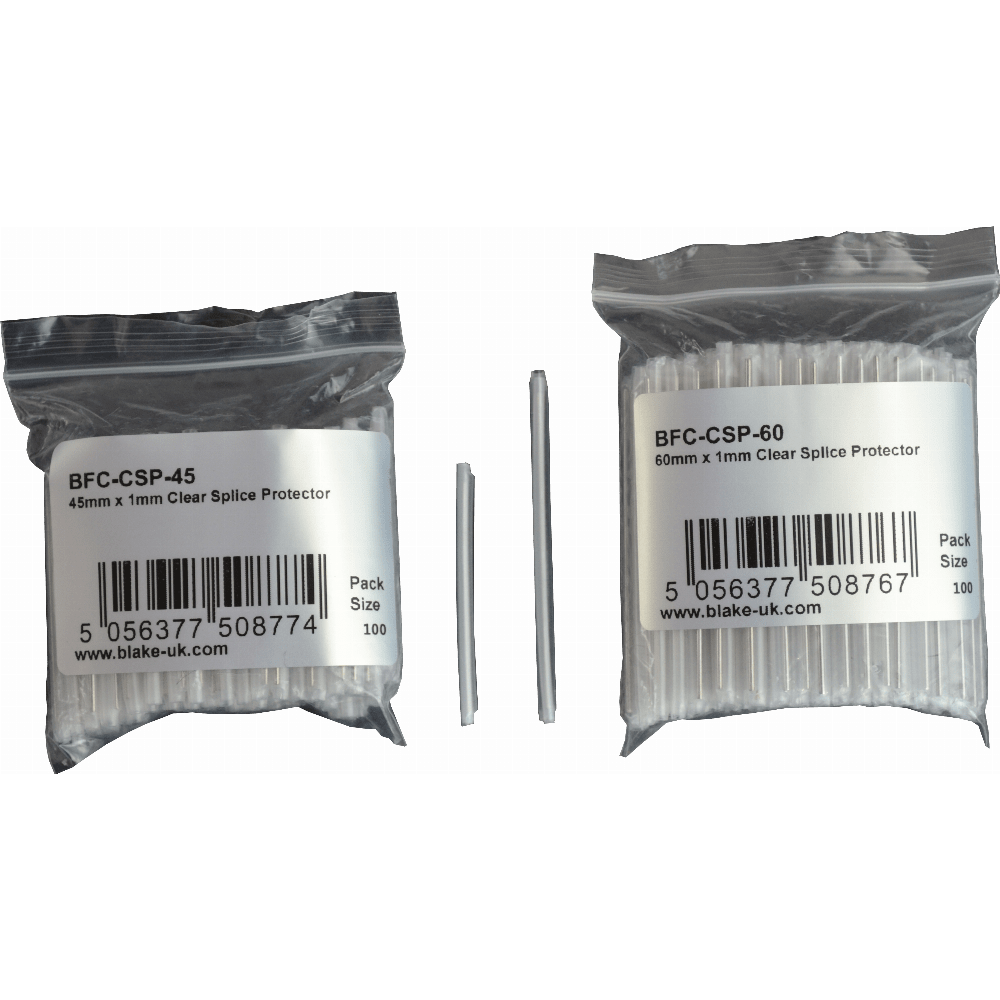 45mm x 1mm Clear Splice Protector (Box of 100) | Blake UK - Blake UK