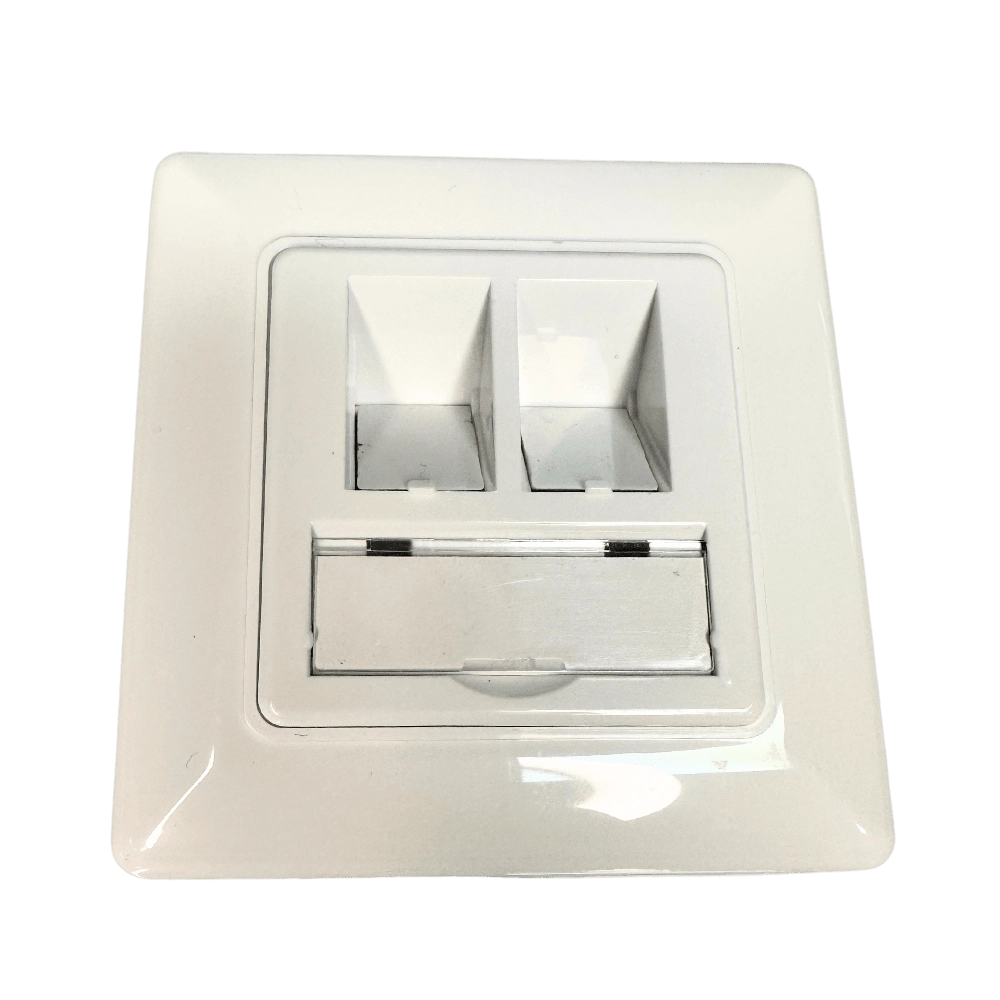 2 Way Outlet Plate Keystone for Patch Panel | Blake UK - Blake UK