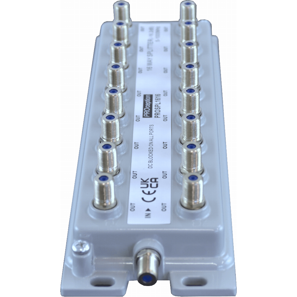 16 Way F-Type Splitter DC Blocked to Split Aerial | Blake UK - Blake UK