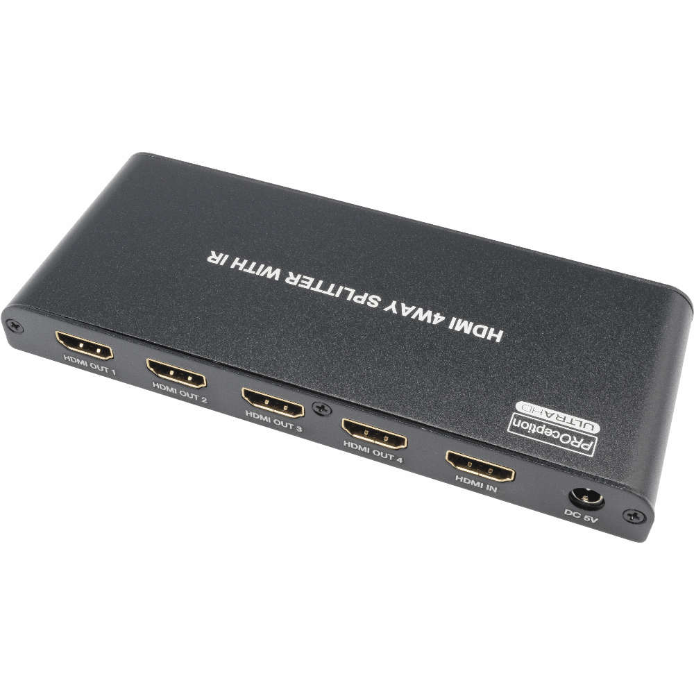 4 Way 4K HDMI Splitter Box for TV with IR | PROception - Blake UK