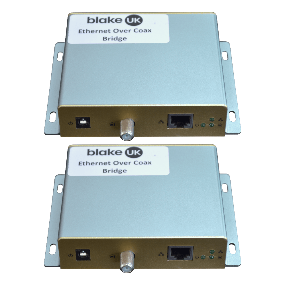 Ethernet over Coax Bridges, 1 Master, 7 Clients | Blake UK - Blake UK