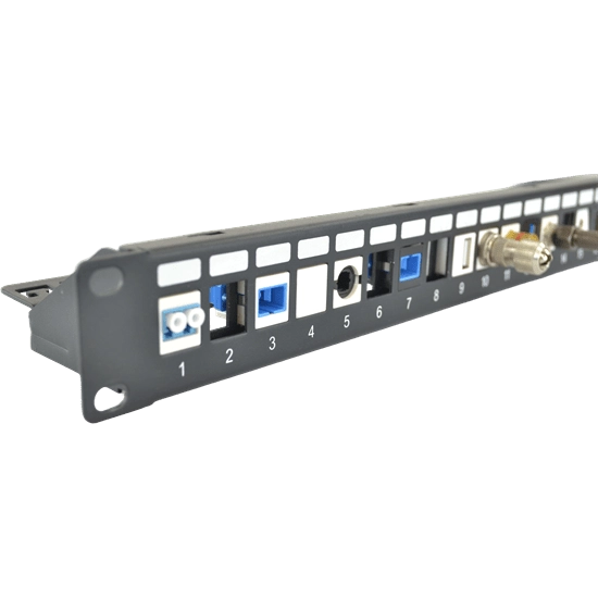 Multimedia Patch Panel, 1U, 24 Port Keystone | Blake UK - Blake UK