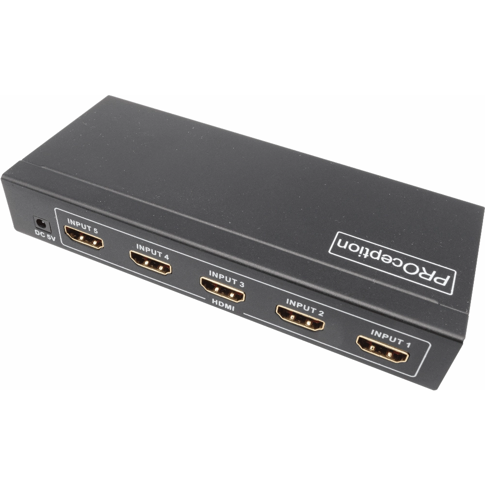 5 Way Remote Control HDMI Switch - Blake UK