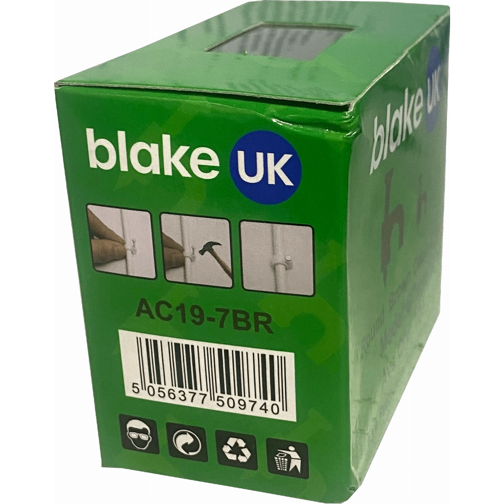 6-7mm Brown Plastic Cable Clips (Box of 100) | Blake UK - Blake UK