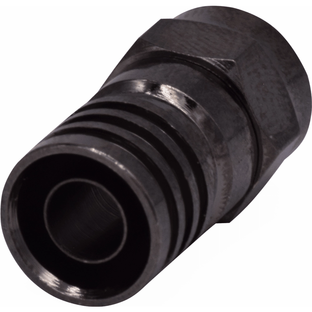 F-Type Male Crimp-On Connector Black For RG6/WF100 [Box of 100] - Blake UK