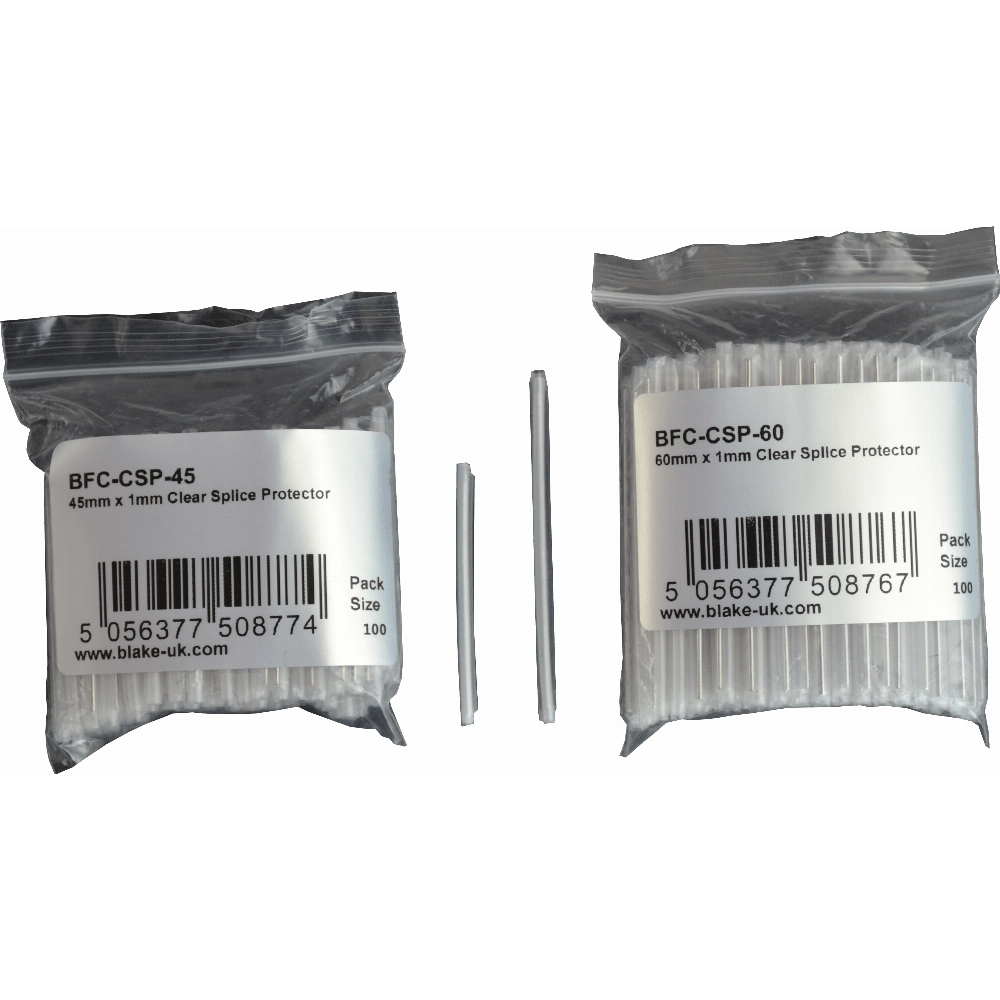 60mm x 1mm Clear Splice Protector (Box of 100) | Blake UK - Blake UK