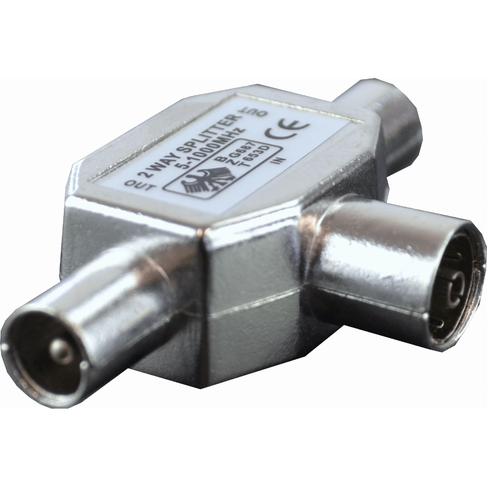 2 Way T Splitter, IEC Female to Two IEC Male | Blake UK - Blake UK
