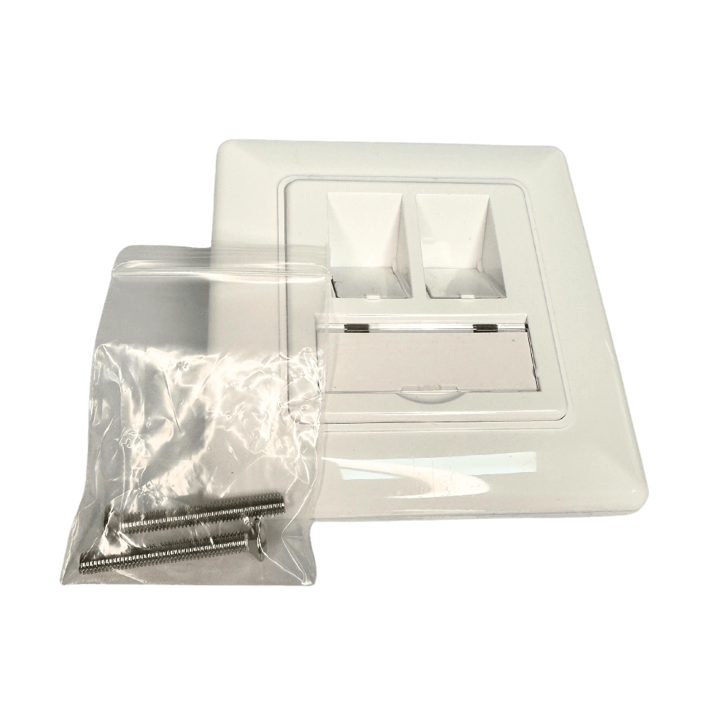 2 Way Outlet Plate Keystone for Patch Panel | Blake UK - Blake UK