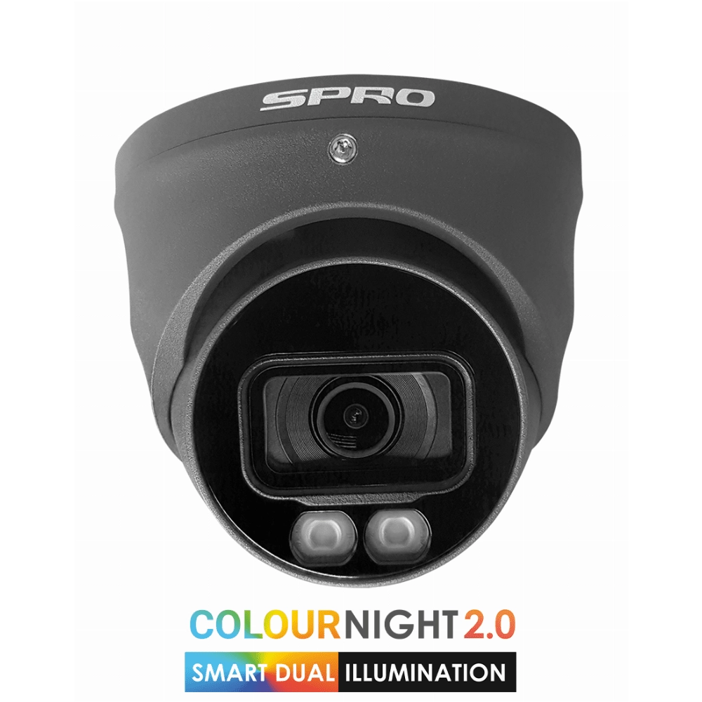 SPRO Grey 4MP ColourNight Turret IP Camera | Blake UK - Blake UK