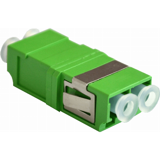 Green Duplex LC/APC Fibre Adaptor with Flange | Blake UK - Blake UK