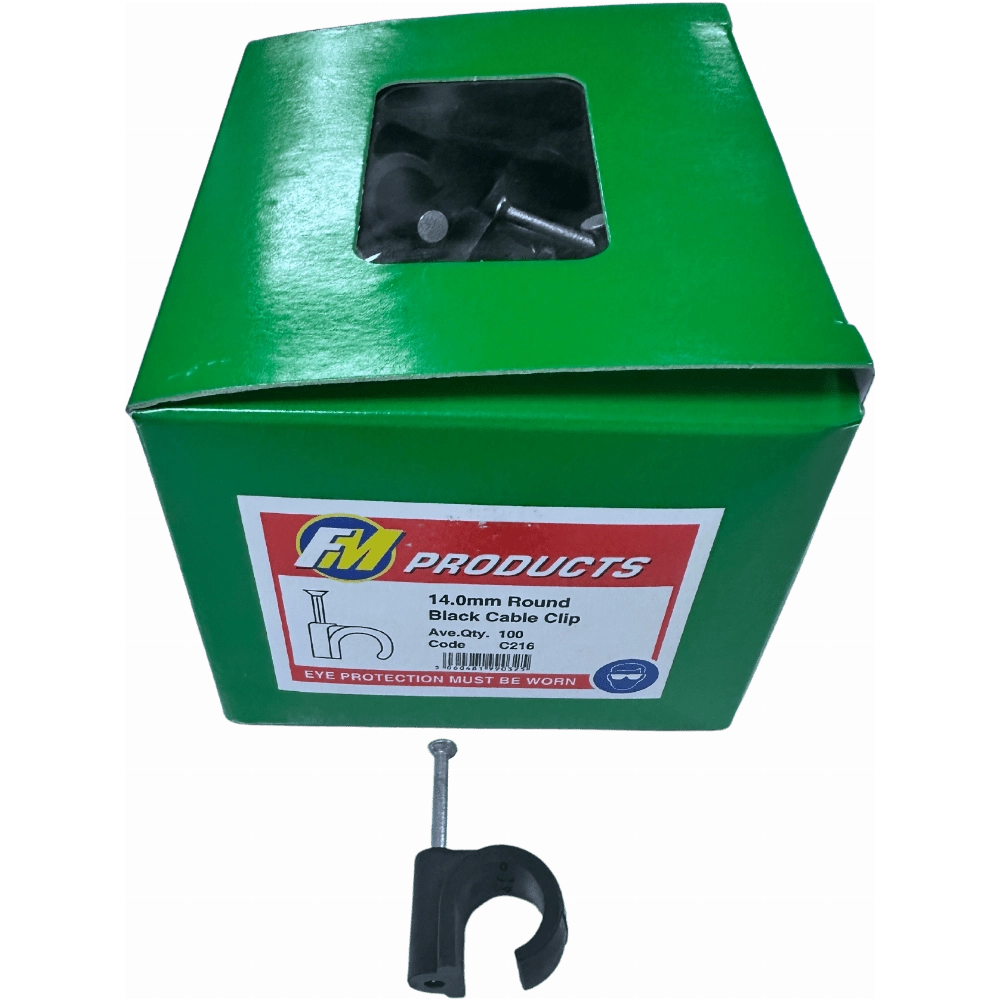 14mm Black Quad Cable Clips (Box of 100) | Blake UK - Blake UK