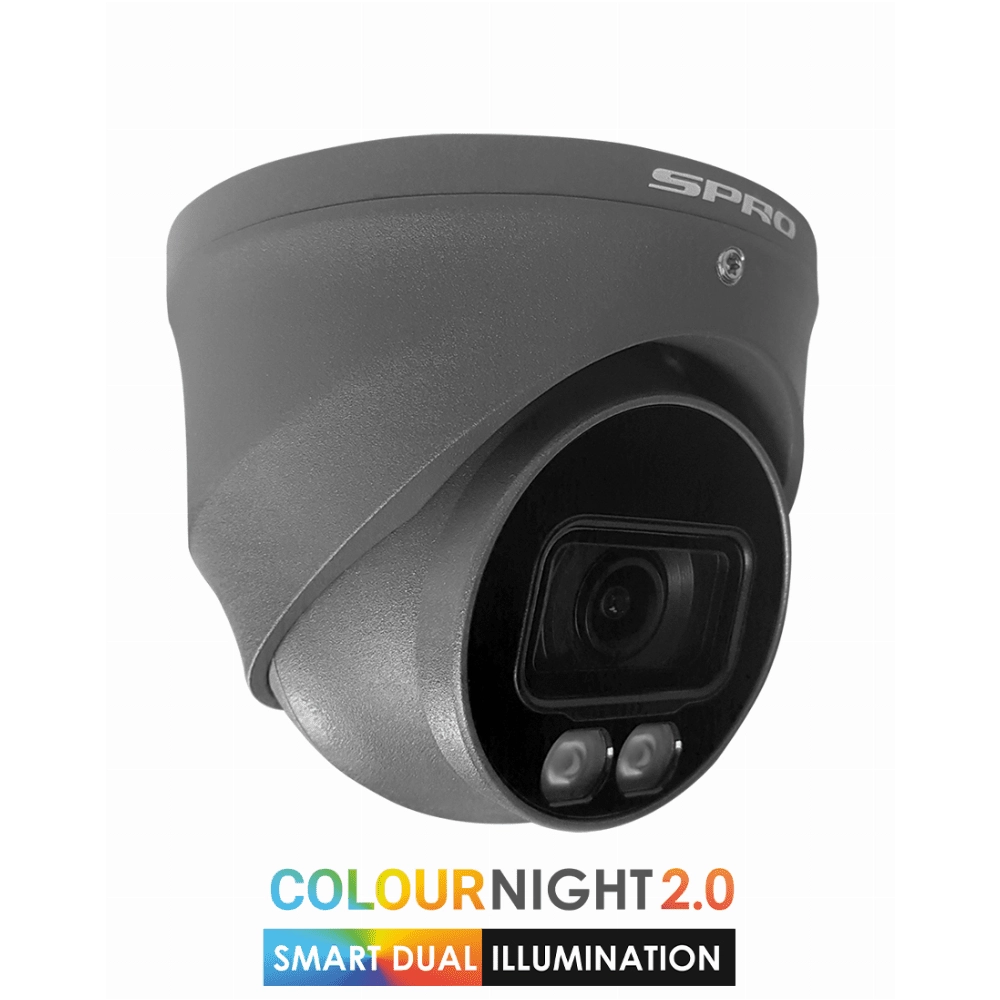 SPRO Grey 4MP ColourNight Turret IP Camera | Blake UK - Blake UK